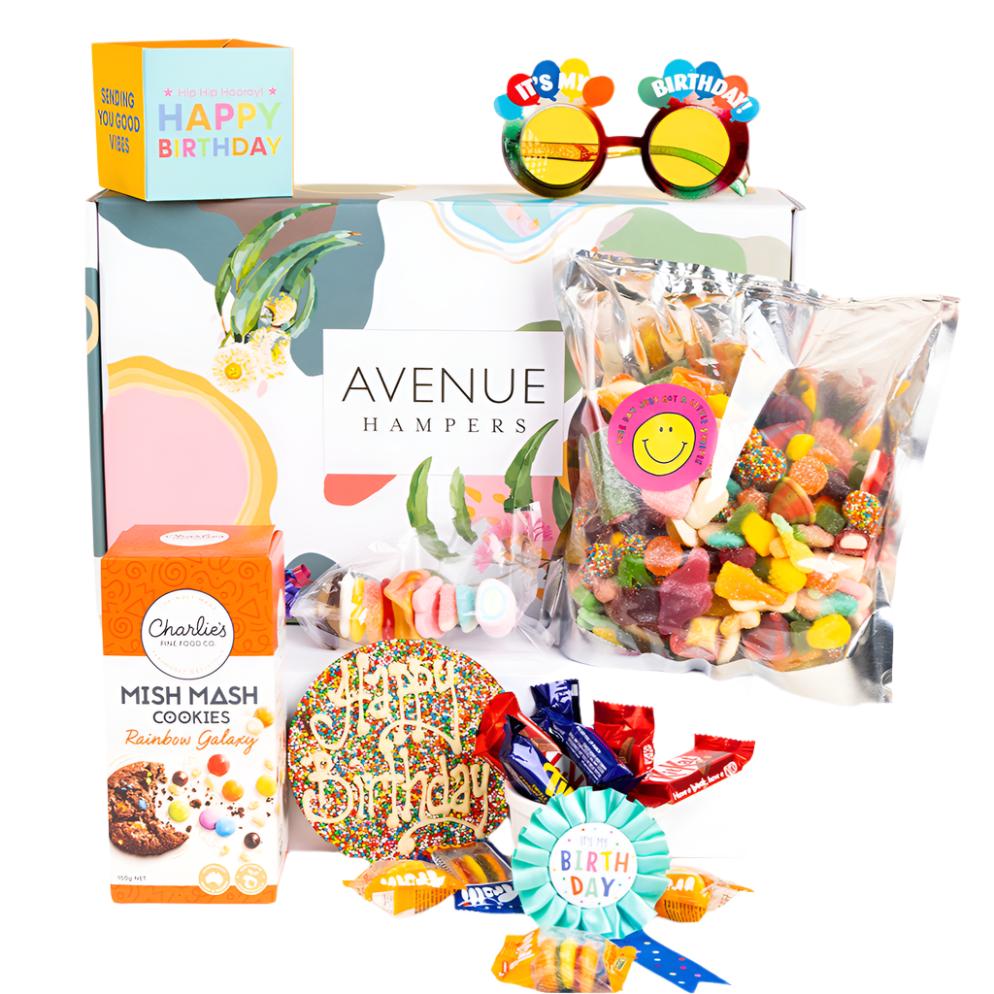 Kids Lollie Treat Birthday Box Hamper & Gift Baskets | Same Day ...