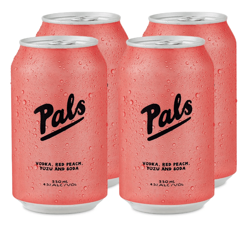 Pals Vodka Red Peach Yuzu & Soda - 4 Pack & Gift Baskets | Same Day ...